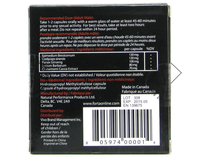 ***NEW*** Forta for Men Enhancing Supplement 2 Pack – The Boudoir Boutique